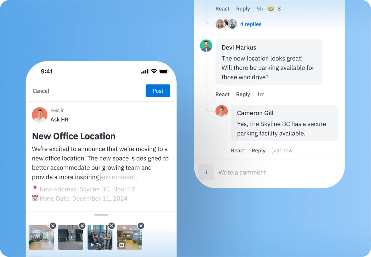 Mobile intranet App | Happeo