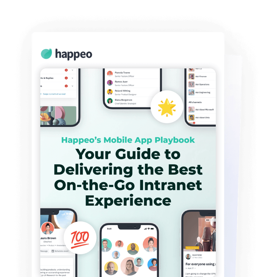 Mobile intranet App | Happeo