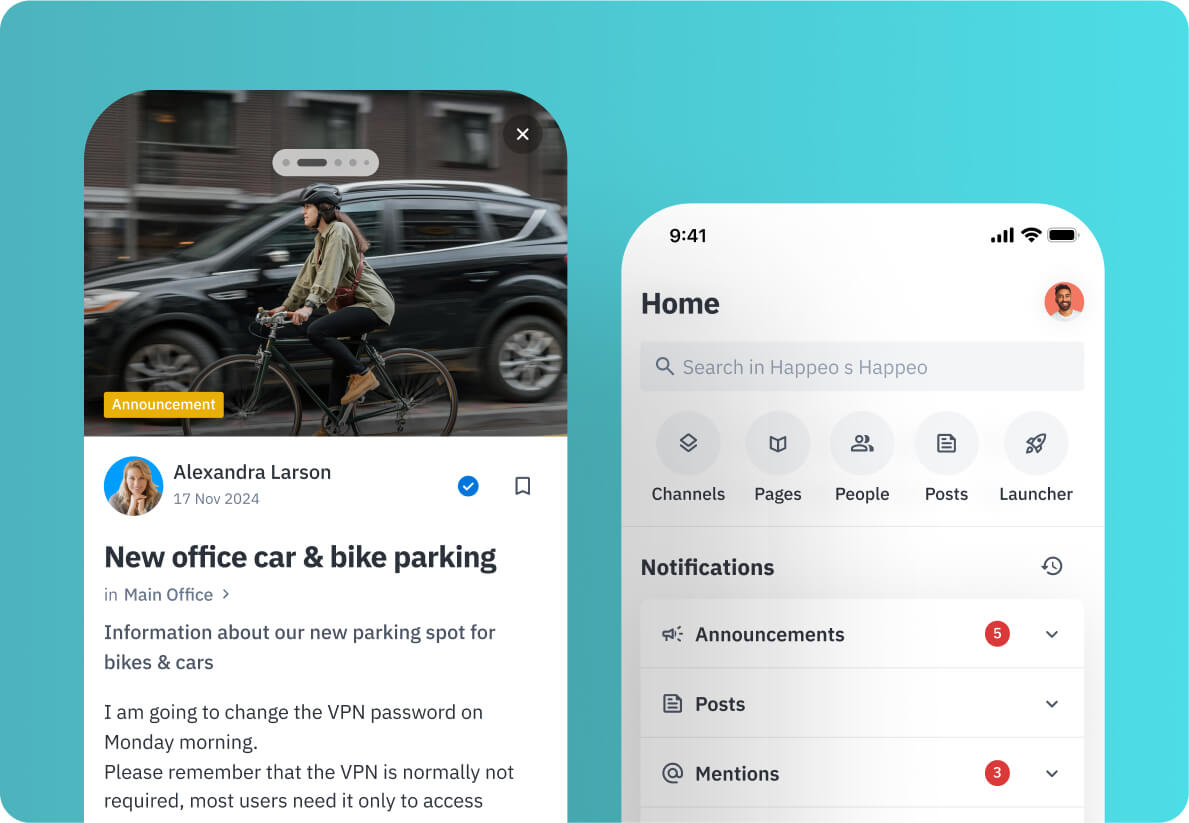 Mobile intranet App | Happeo