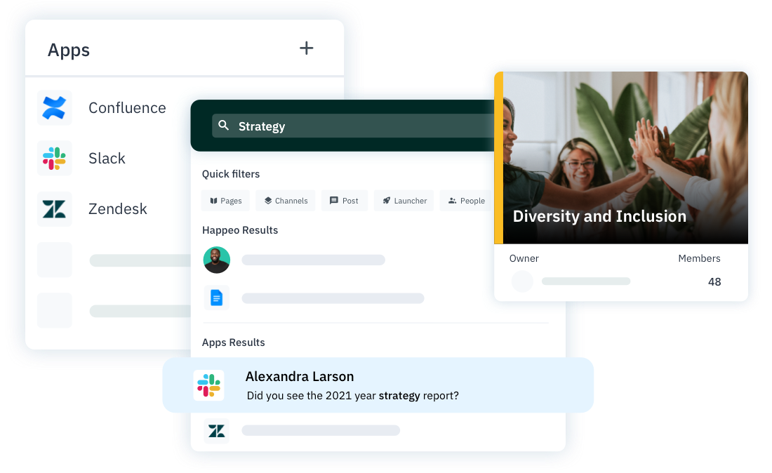 Work better with the tools you already use | Happeo intranet